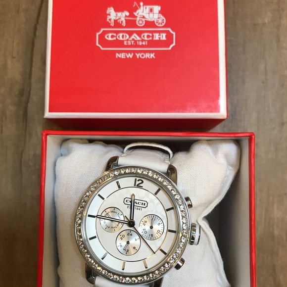Coach | Jewelry | White Coach Watch | Poshmark